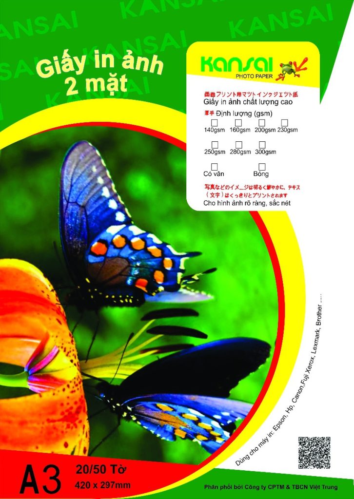 Ganh bóng 2 mặt Kansai khổ A3 — Công ty CPTM Sản xuất Kansai